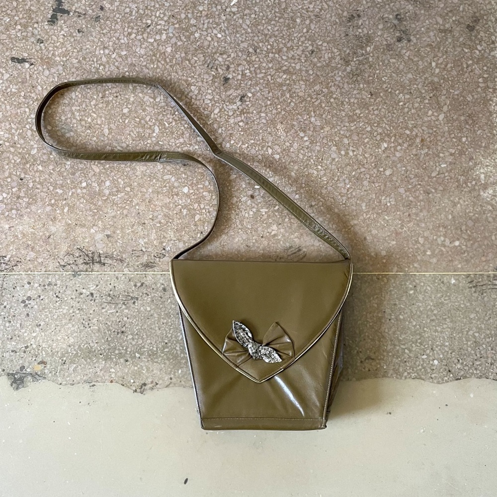 Vintage Brian Jeffery Olive Green Crossbody - Gem